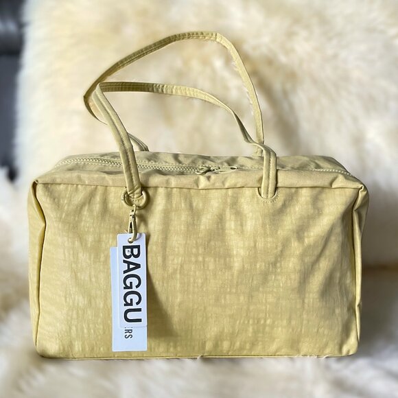 BAGGU | Bags | Nwt Baggu Medium Nylon Bowler Bag Butter | Poshmark